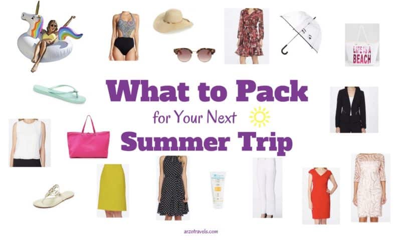 PACKING LIST FOR A SUMMER VACATION - Arzo Travels