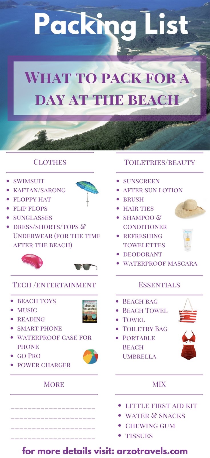 WHAT TO PACK FOR YOUR BEACH VACATION Arzo Travels WHAT TO PACK FOR YOUR BEACH VACATION Arzo Travels
